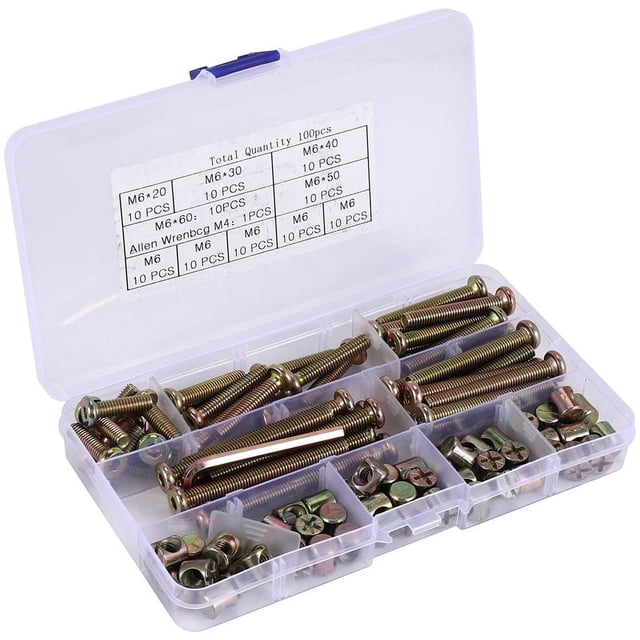 Baby Bed Screws Bolts Kit,Hex Drive Socket Cap Bolts Nuts Assortment ...