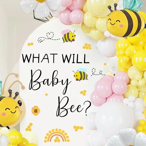 Baby Bee Sign Decals for Backdrop Baby Shower Party Decor Sign What ...