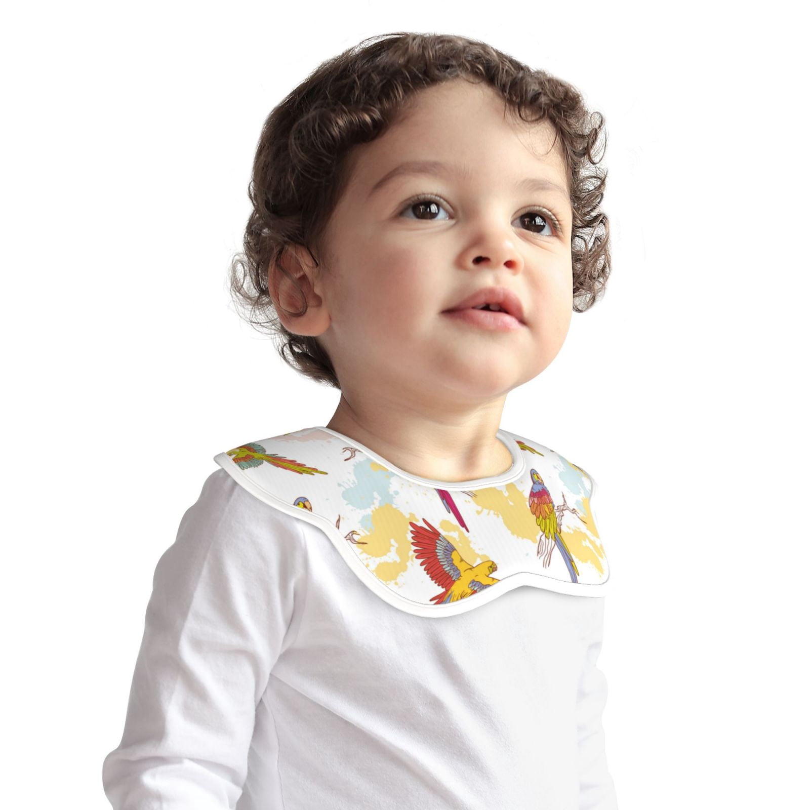 Baby Bibs - Cartoon Colorful Cute Parrot Muslin Baby Drool Bibs for ...