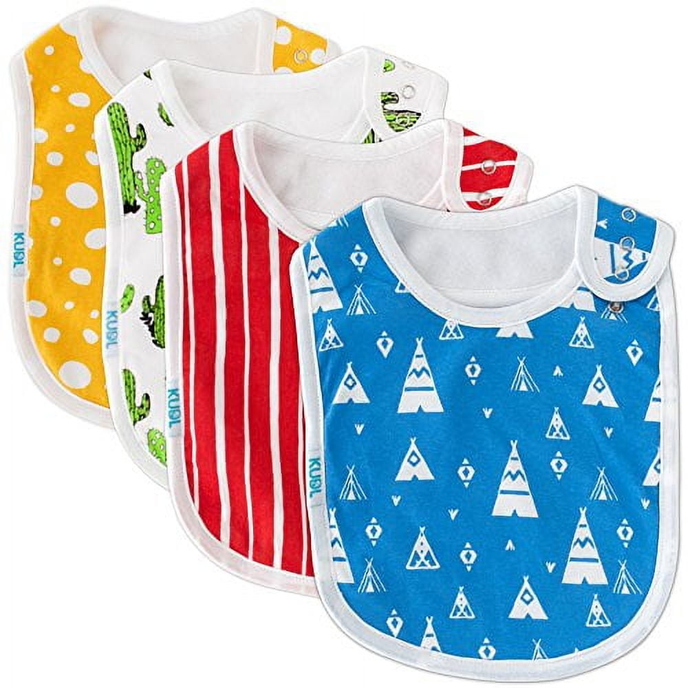 Baby Bibs Large Burpy Cloth 4 Pack Gift Set Soft Absorbent Feeding ...