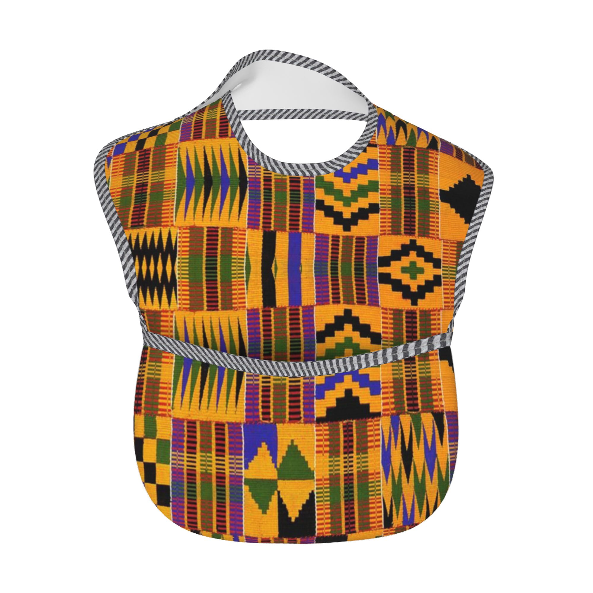 Baby Bibs Waterproof Toddler Bib Aaa-Kente Cloth Weaving Print Feeding ...