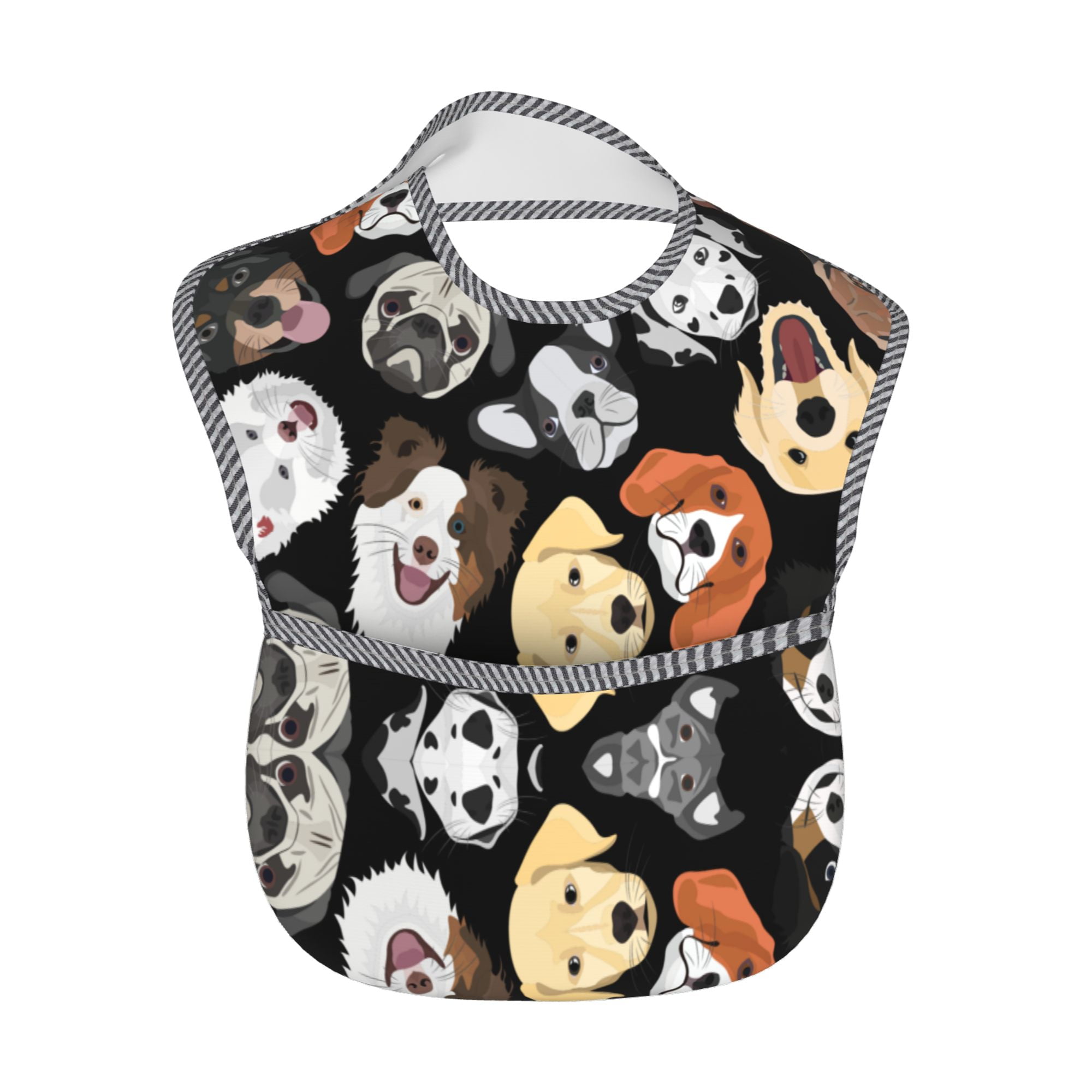 Baby Bibs Waterproof Toddler Bib Bulldog Feeding Bib With Pocket For ...