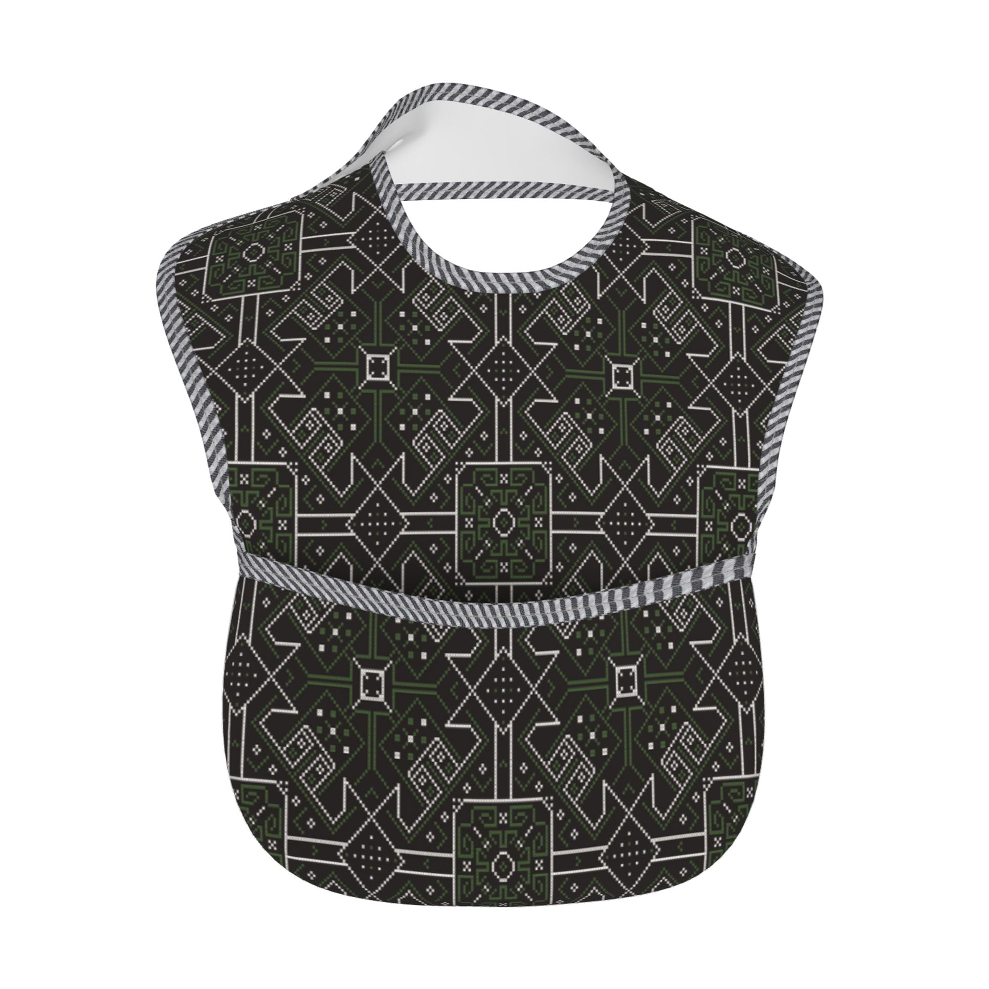 Baby Bibs Waterproof Toddler Bib Ethnic Pattern Feeding Bib With Pocket ...