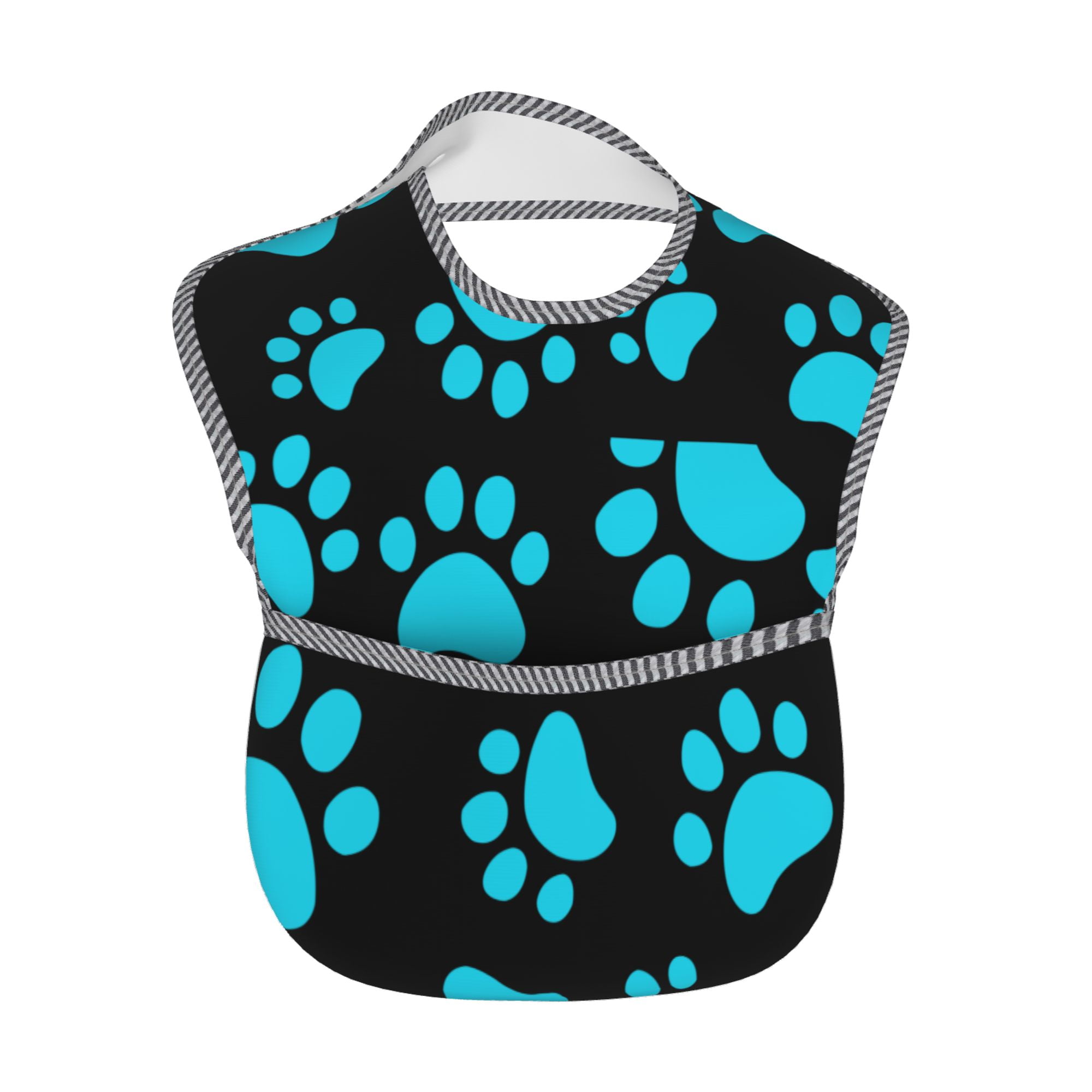 Baby Bibs Waterproof Toddler Bib Golden Glitter Dog Paw Print Feeding ...