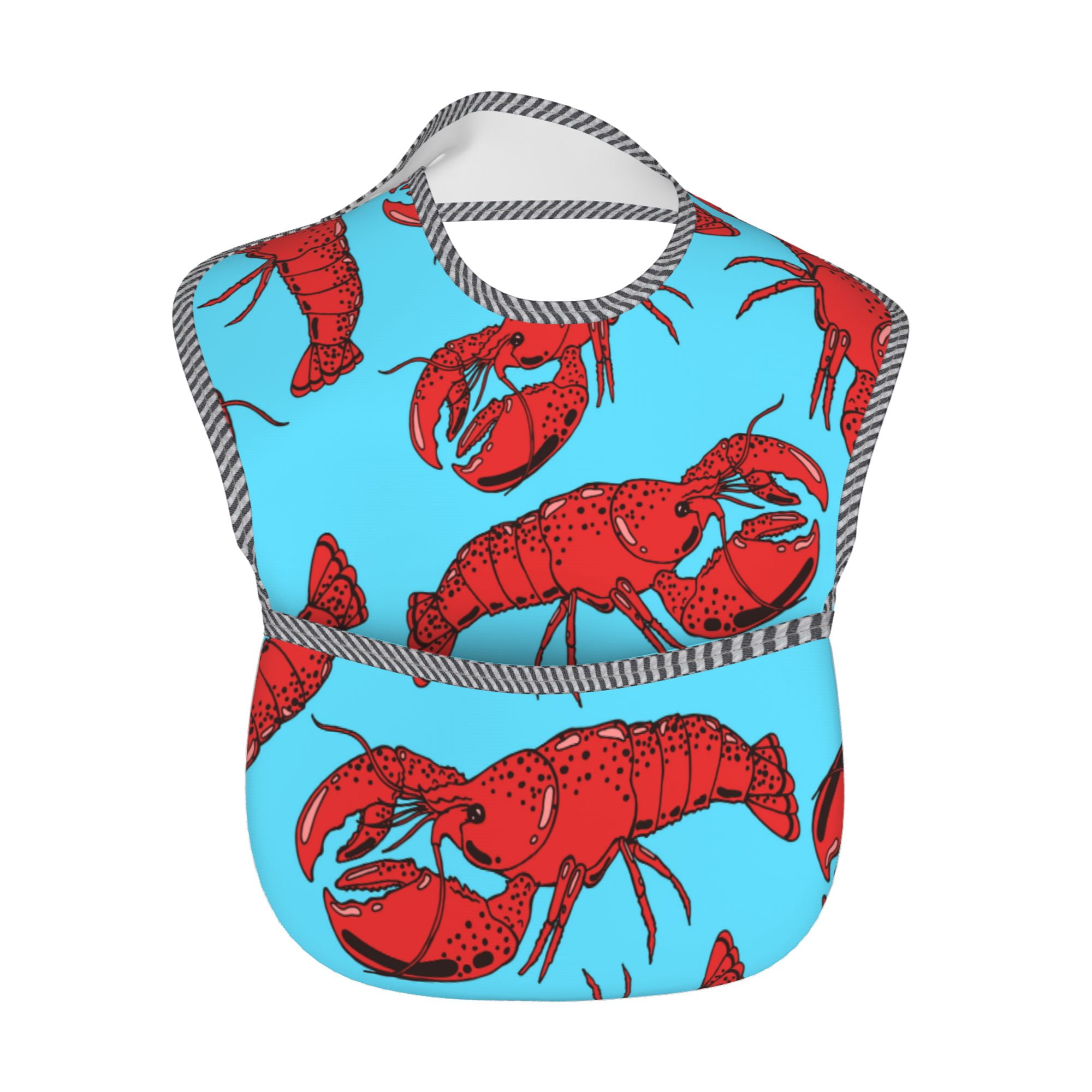 Baby Bibs Waterproof Toddler Bib Red Cooked Lobster Feeding Bib With ...
