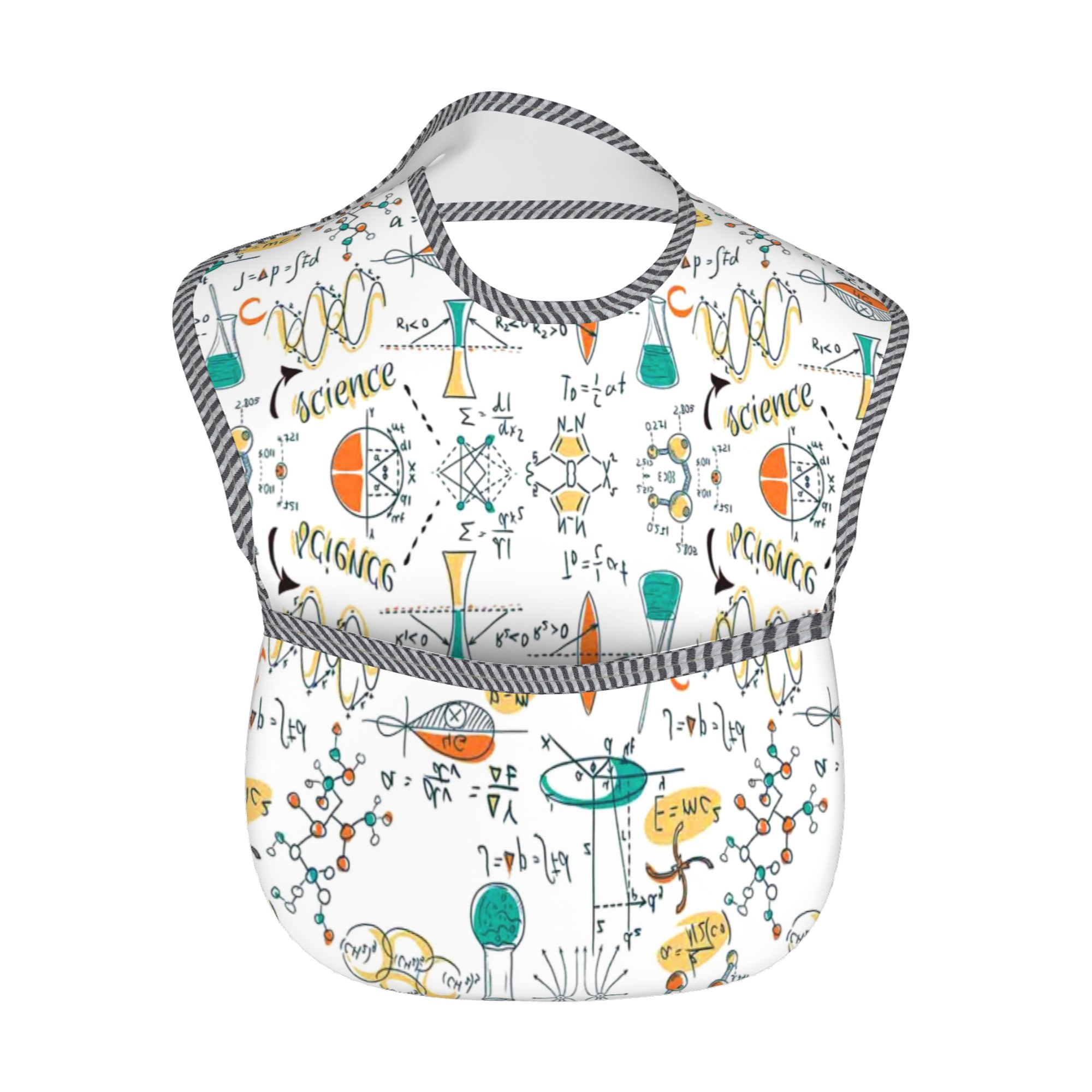Baby Bibs Waterproof Toddler Bib Science Lab Objects Education Themed ...