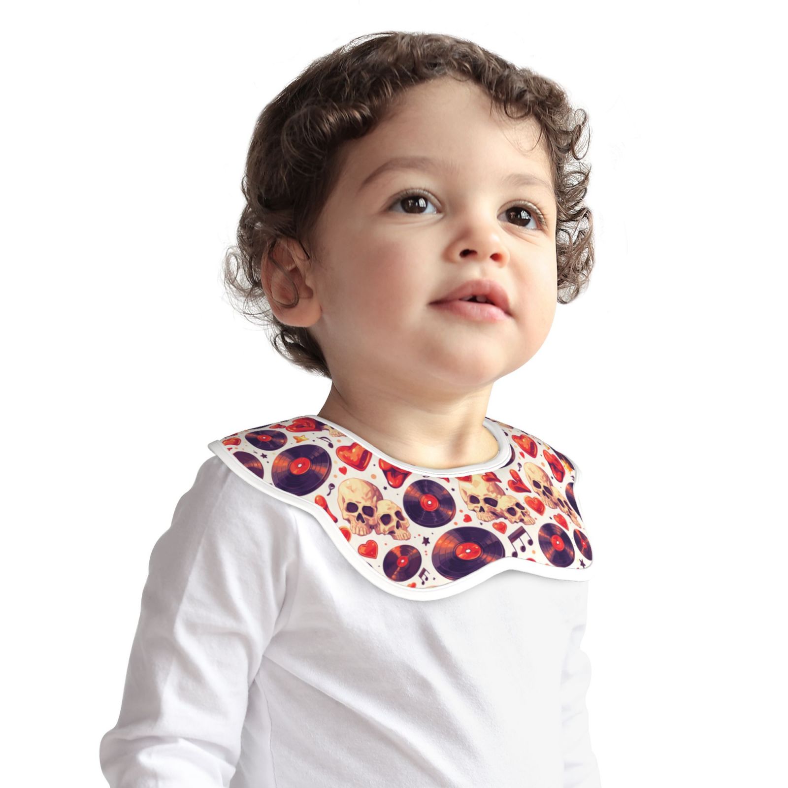 Baby Bibs - rock Skull record heart Muslin Baby Drool Bibs for Baby ...