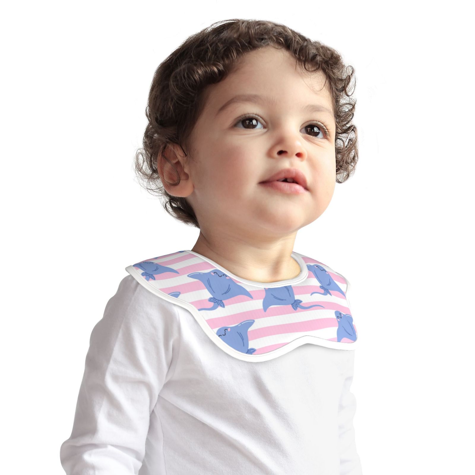 Baby Bibs - stingray pink stripes cute Muslin Baby Drool Bibs for Baby ...