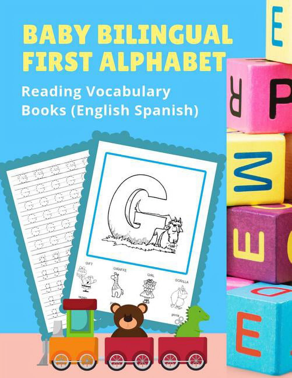 Baby Bilingual First Alphabet Reading Vocabulary Books (English Spanish ...