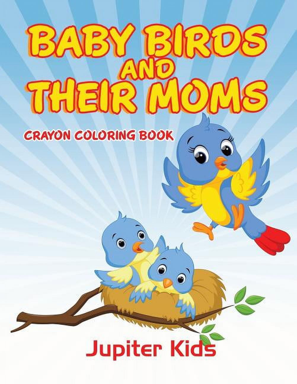 Baby Birds and Their Moms: Crayon Coloring Book (Paperback) - Walmart.com
