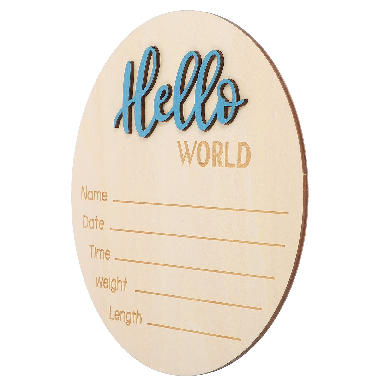 Baby Birth Sign Card Wooden Birth Announcement Sign Newborn Name Sign ...