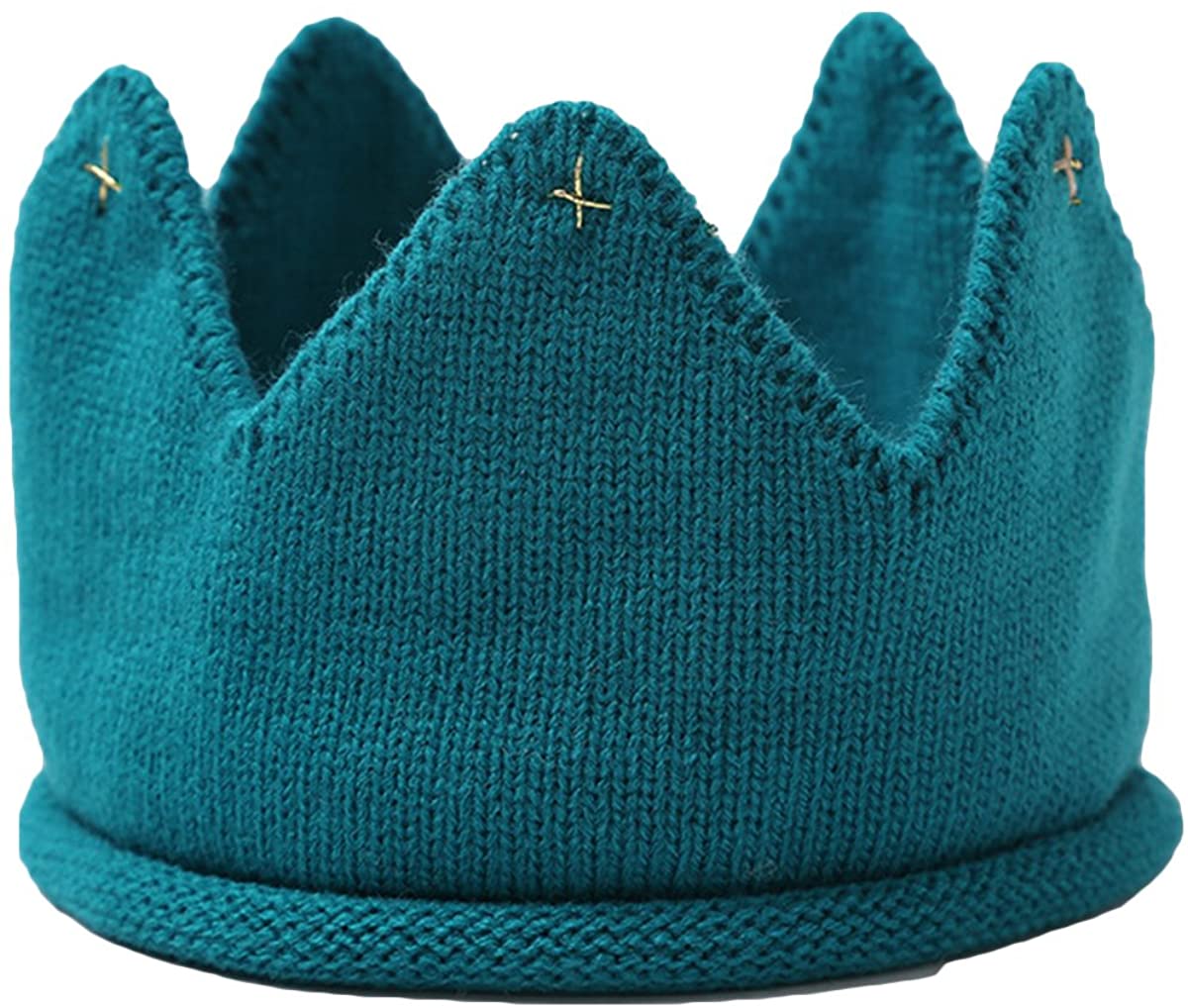 Baby Birthday Crown Headband Hat Crown Knit Hat Headdress Party Hats ...