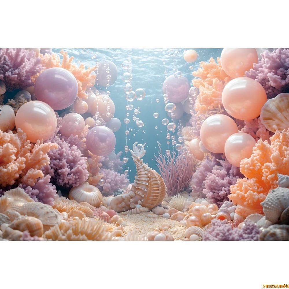 Baby Birthday Underwater World Mermaid Theme Backdrops for Photography ...
