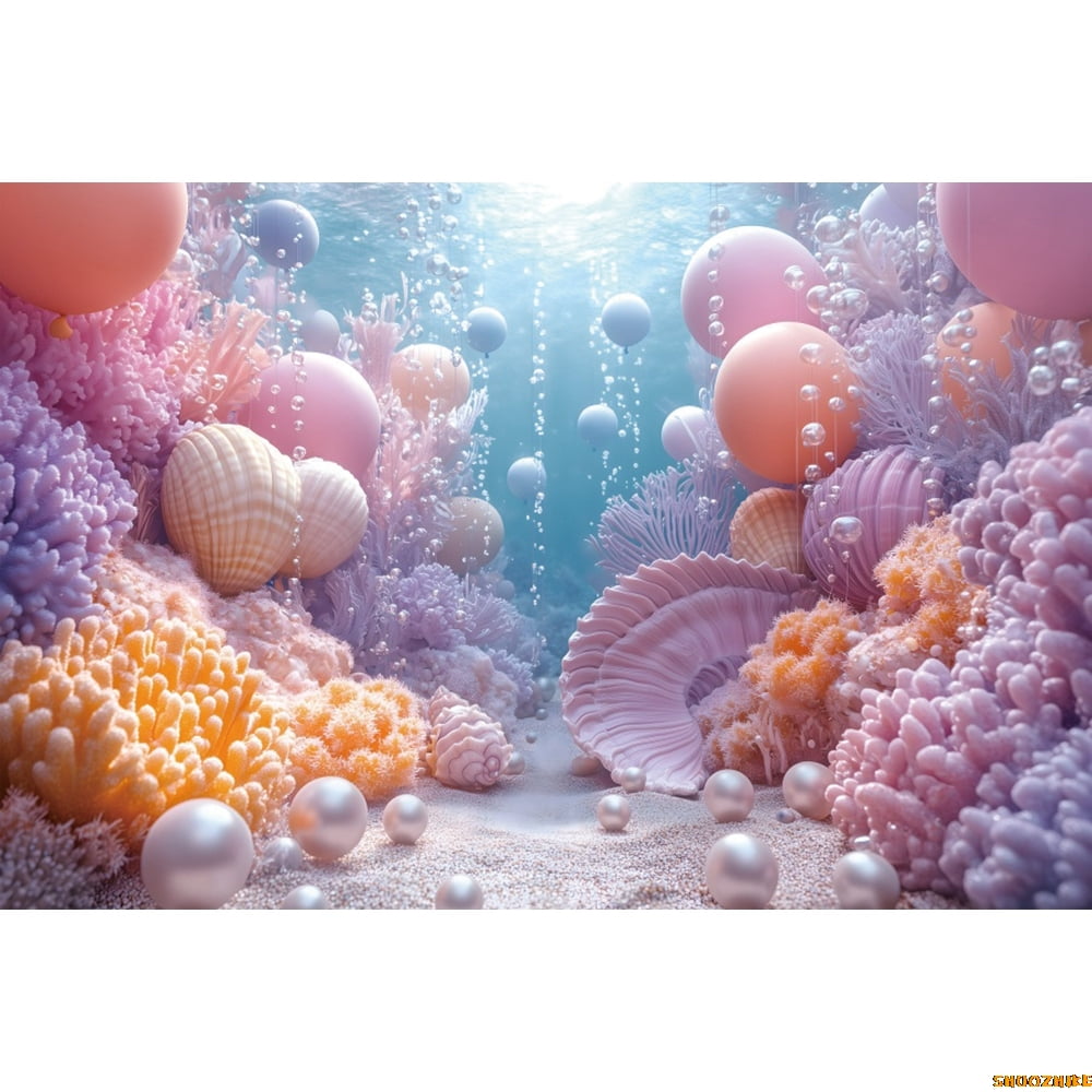 Baby Birthday Underwater World Mermaid Theme Backdrops for Photography ...