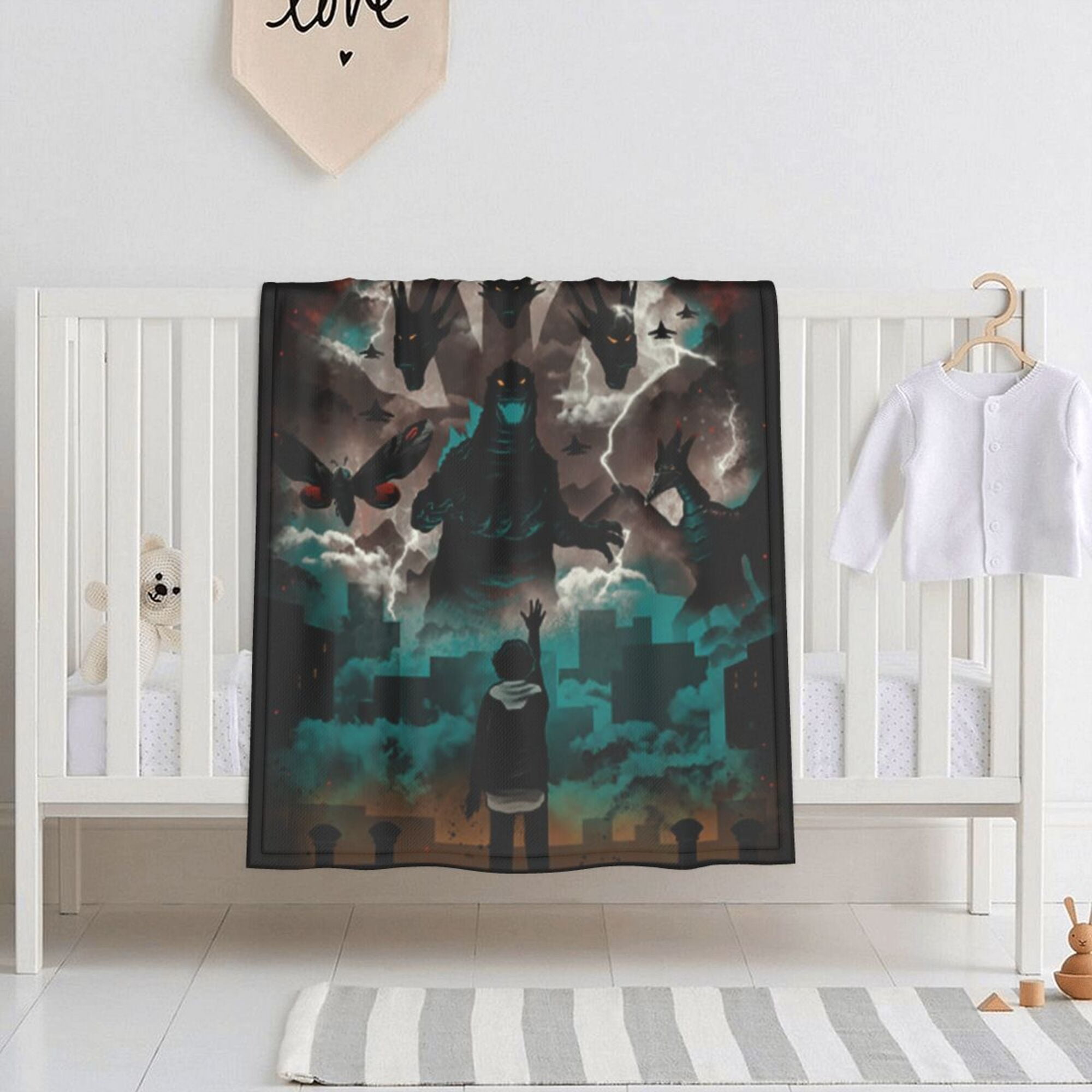 Baby Blanket Godzilla Warm Soft Toddler Blanket For Boys Girls, Crib ...