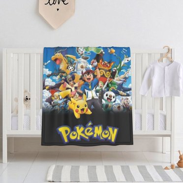 Pokemon Twin/Full Size Plush Blanket with Pikachu, 62"x90", Blue ...