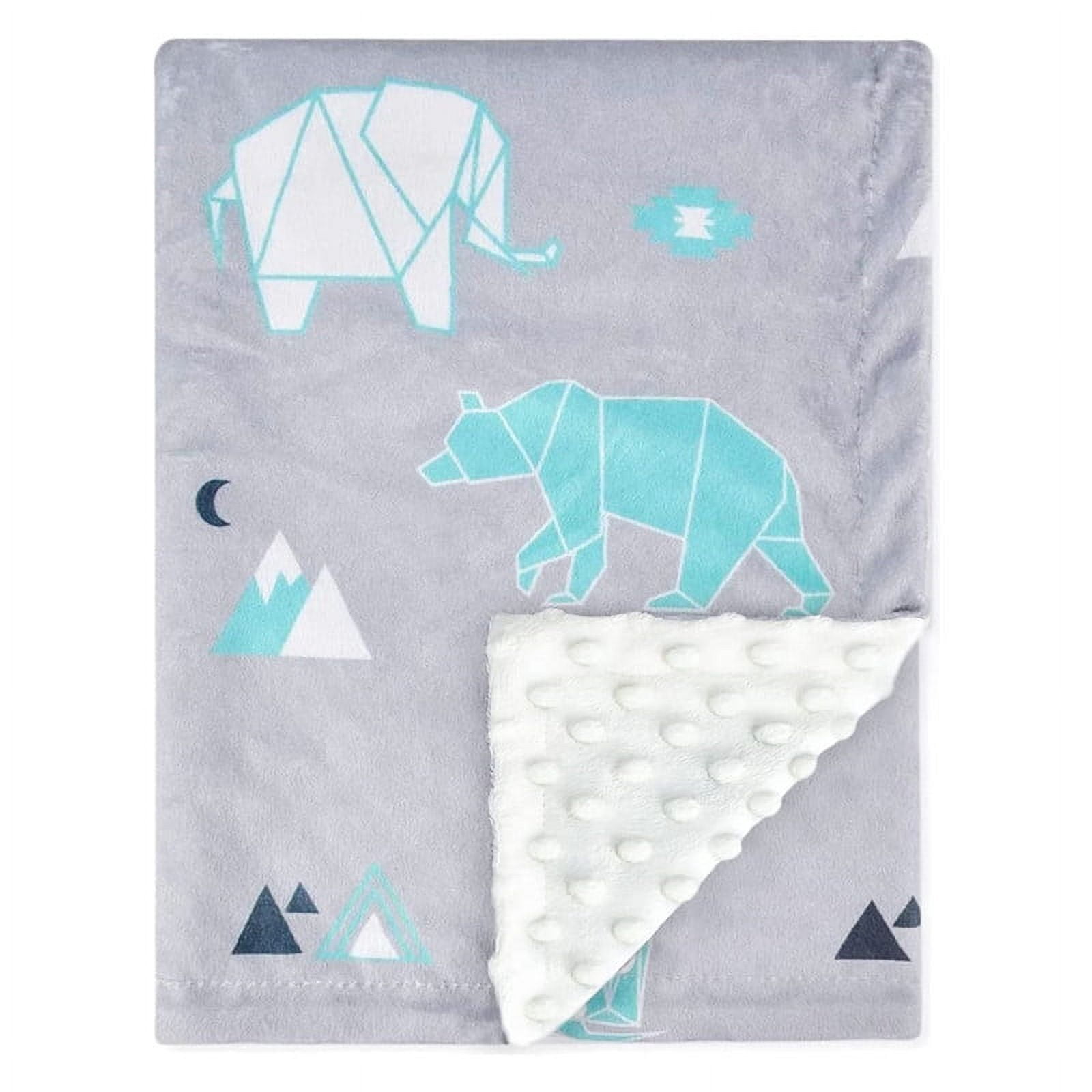 Manta de Bebé Suave Minky, Respaldo de Puntos, Lovely Polar Bear ...
