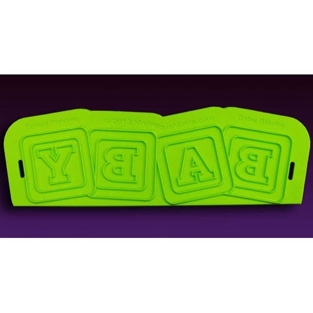 Baby-Blocks Onlay Silicone Fondant Stencil by Marvelous Molds - Walmart.com