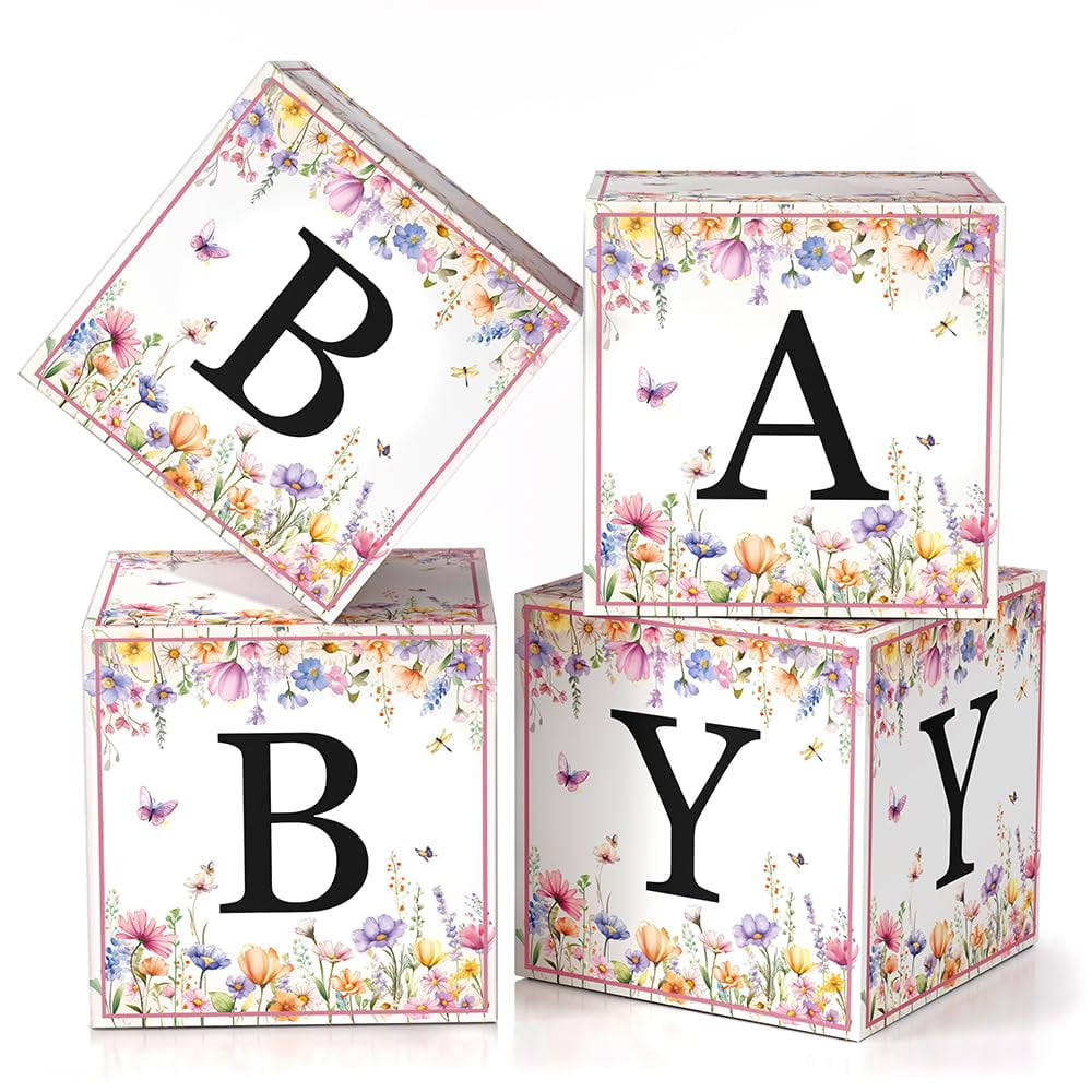Baby in Bloom Baby OIF8 Shower Decorations Colorful Spring Floral Baby ...