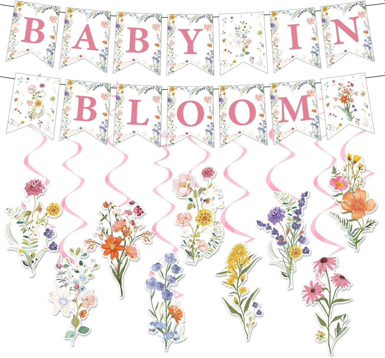 Baby in Bloom Baby Shower Decorations - Rngmsi Floral Baby Shower ...