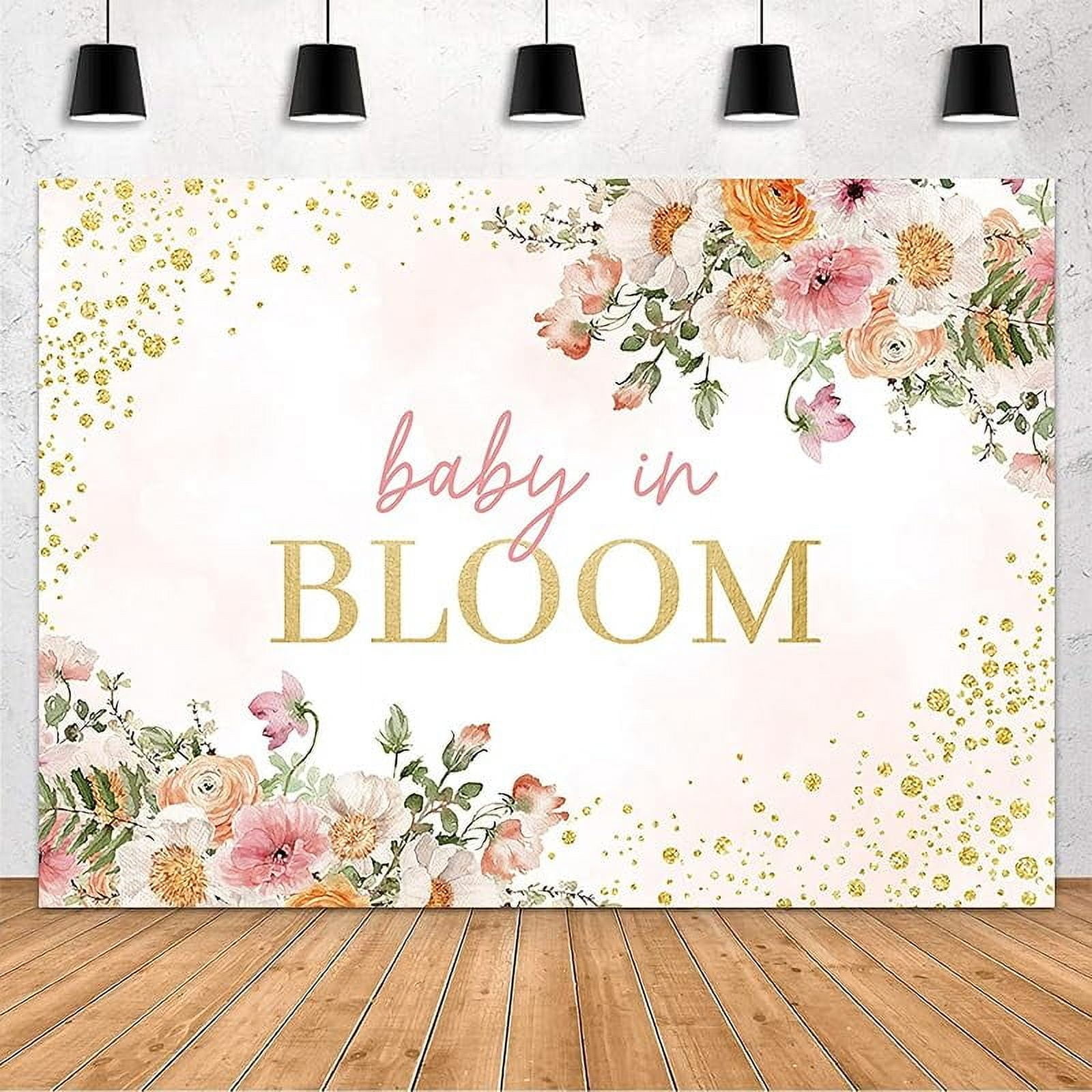 Baby in Bloom Backdrop for Girl Wildflower Baby in Bloom Decorations ...