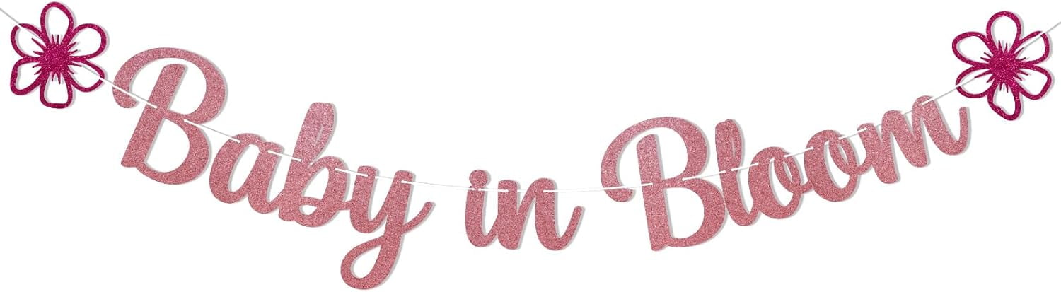 Baby in Bloom Banner - Spring Baby Shower Party Decorations, Floral ...
