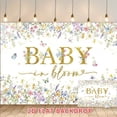 Baby in Bloom Floral Backdrop, Wildflower Butterfly Glitter Photography ...