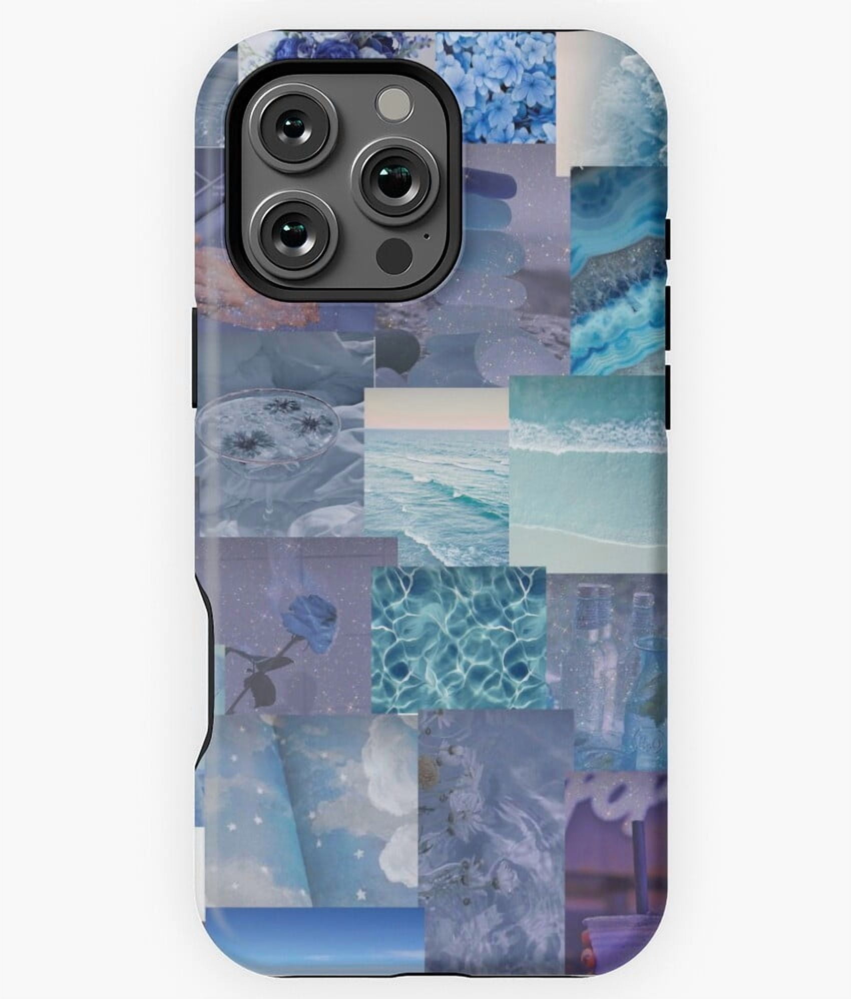 Baby Blue Aesthetic Photo Collage N7127 Phone Case for iPhone 17 16 15 ...