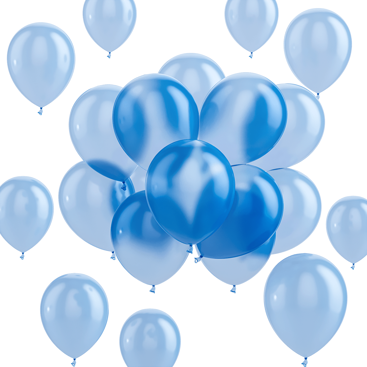 Baby Blue Balloons, 100 Pack 12inch Large Variety Bright Rainbow Colors ...
