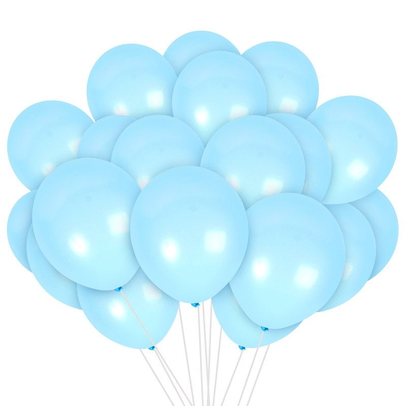 Baby Blue Balloons - 12 Inch Latex Balloons - 12 Pack - Walmart.com