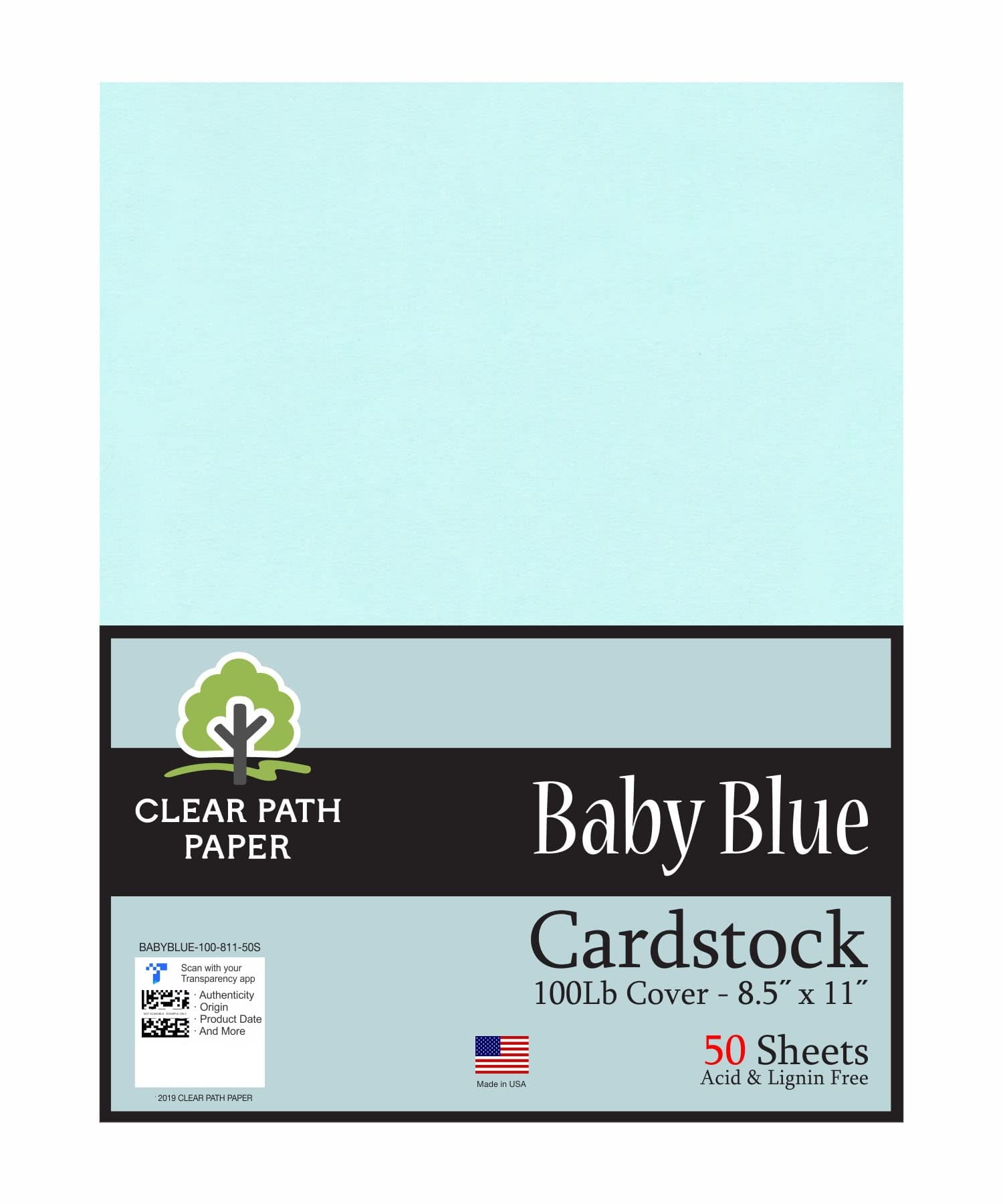 Baby Blue Cardstock - OIF8 8.5 x 11 inch - 100Lb Cover - 50 Sheets ...