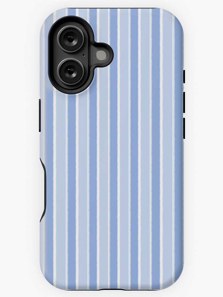 Baby Blue Cottage Stripes Vertical Cute Design iPhone Case 11 12 13 14 ...