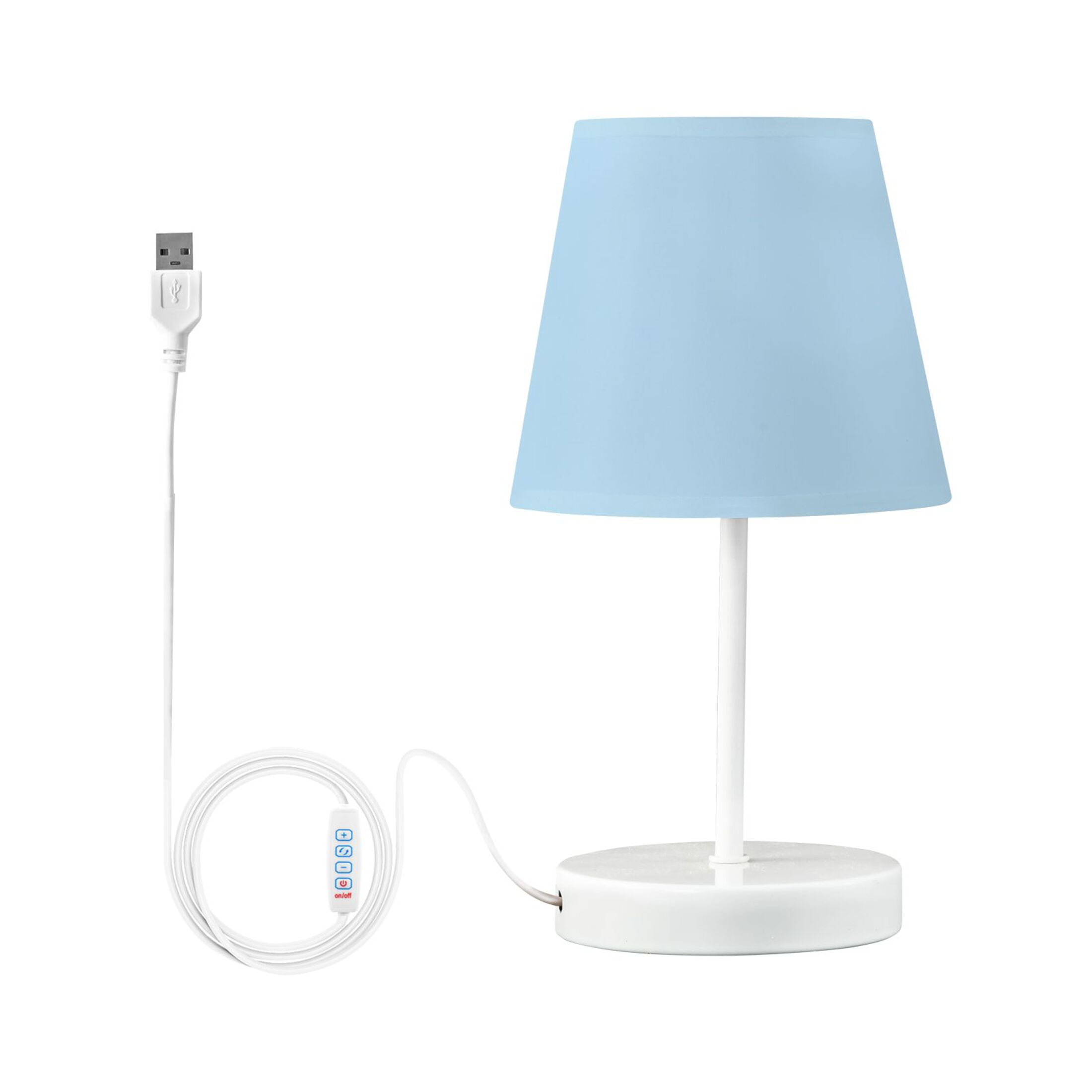 Baby Blue Desk Lamp LED Table Nightstand Lamps with 3 Color ...
