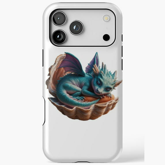 Baby Blue Dragon Sleeping Phone Cover for iPhone 11 12 13 14 15 16 17 ...