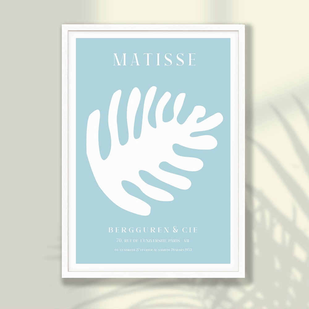 Baby Blue Matisse Flower Art Print No2 - Matisse Poster, Floral Wall ...