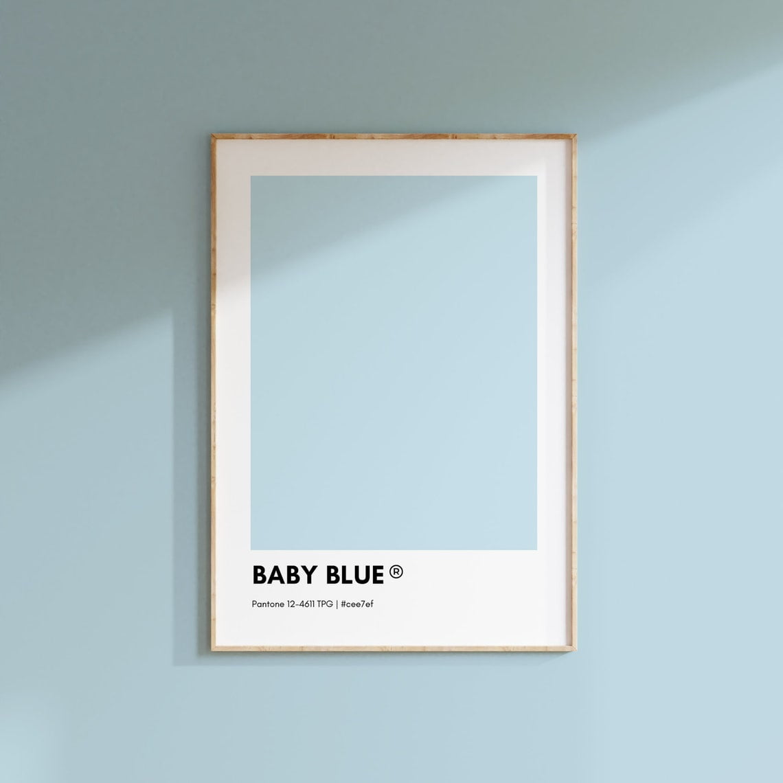 Baby Blue Pantone, Blue Pantone Print Poster, Blue Wall Art, Pantone ...