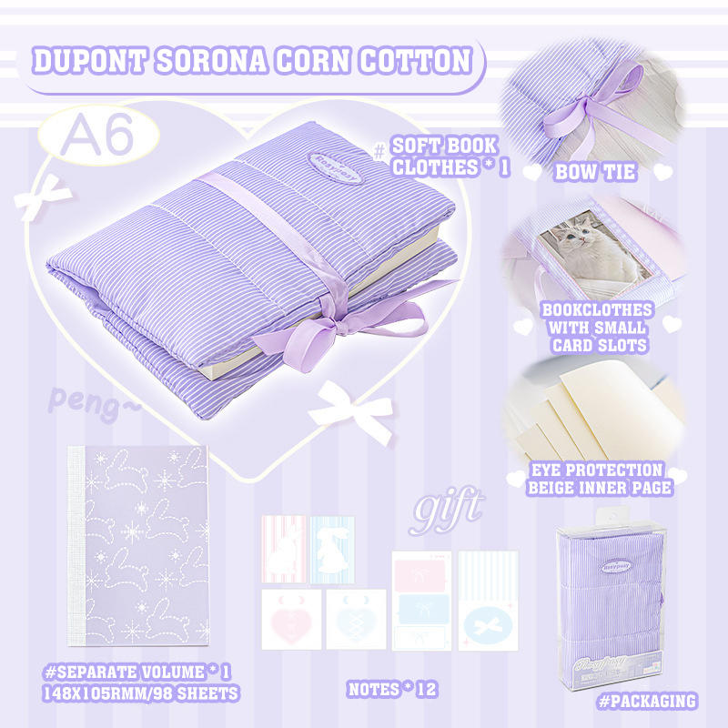 Baby Blue/Pink Ribbon Notebook Planner Yearly Daily Weekly Agenda Blank ...