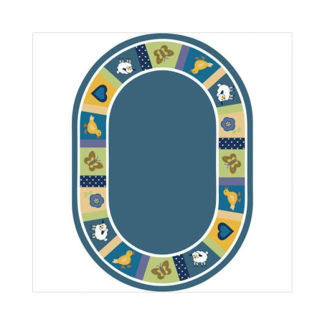 Baby Blues Bold 7 ft.8 in. x 10 ft.9 in. Oval WearOn Nylon Machine ...