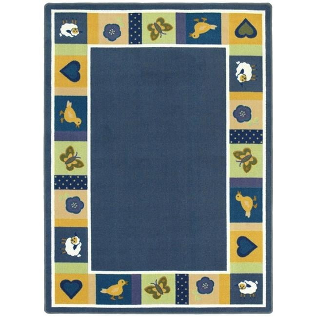 Baby Blues Bold 7 ft.8 in. x 10 ft.9 in. WearOn Nylon Machine Tufted ...