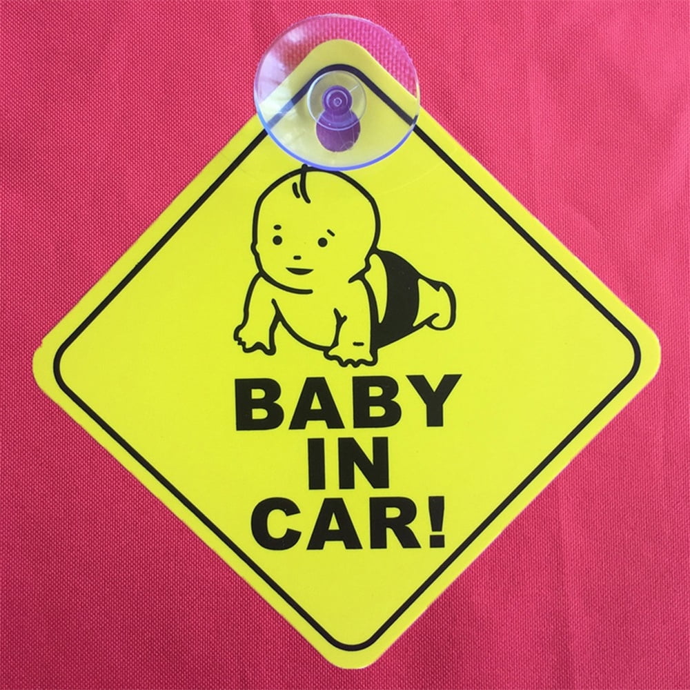 Baby on Board Sticker,Warning Sticker Notice Board with Suction Cups ...