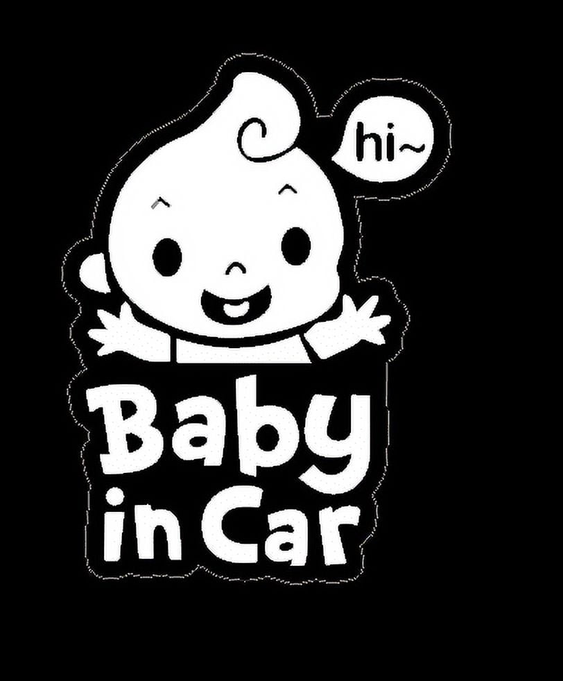 Baby on Board Vinyl Decal, Baby on the Car Warning sticker, Cute Baby ...