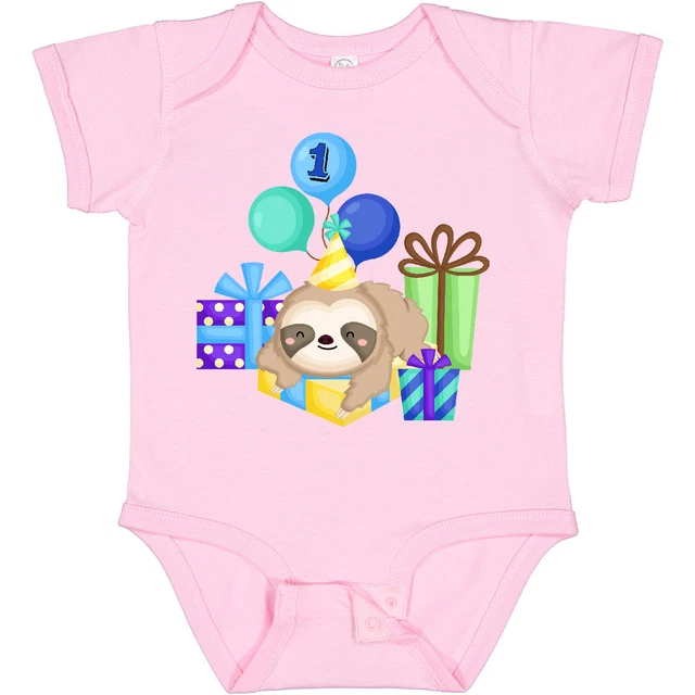 Baby Bodysuit BELLA CANVAS 1St Birthday Sloth Infant Creeper First One-Piece - Walmart.com