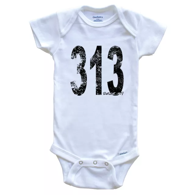 Baby Bodysuit BELLA CANVAS 313 Detroit Michigan Area Code Baby Bodysuit ...