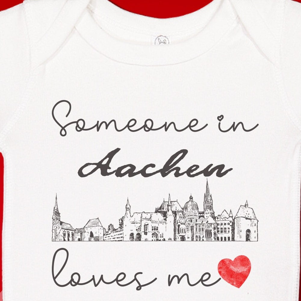 Baby Bodysuit BELLA CANVAS Aachen Germany Baby Onesie, Someone Loves Me ...