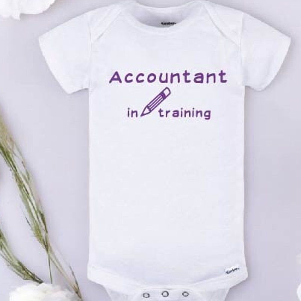 Baby Bodysuit BELLA CANVAS Accountant In Training Baby Onesie, Baby ...