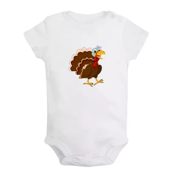 Baby Bodysuit BELLA CANVAS Animal Turkey Pattern Romper Baby Bodysuit Newborn Outfits Infant ...