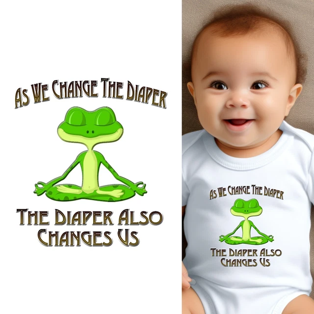 Baby Bodysuit BELLA CANVAS As We Change The Diaper The Diaper Also ...