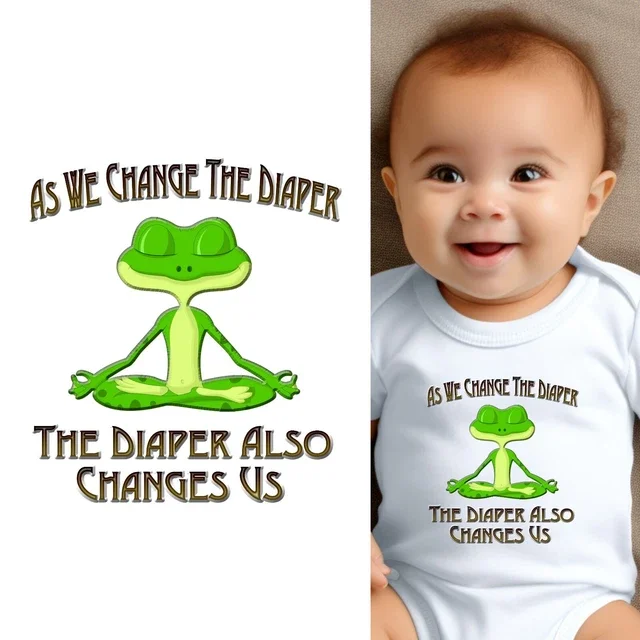 Baby Bodysuit BELLA CANVAS As We Change The Diaper The Diaper Also ...