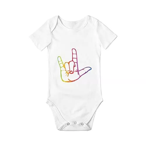Baby Bodysuit BELLA CANVAS Asl I Love You Sign Language Newborn Girl ...