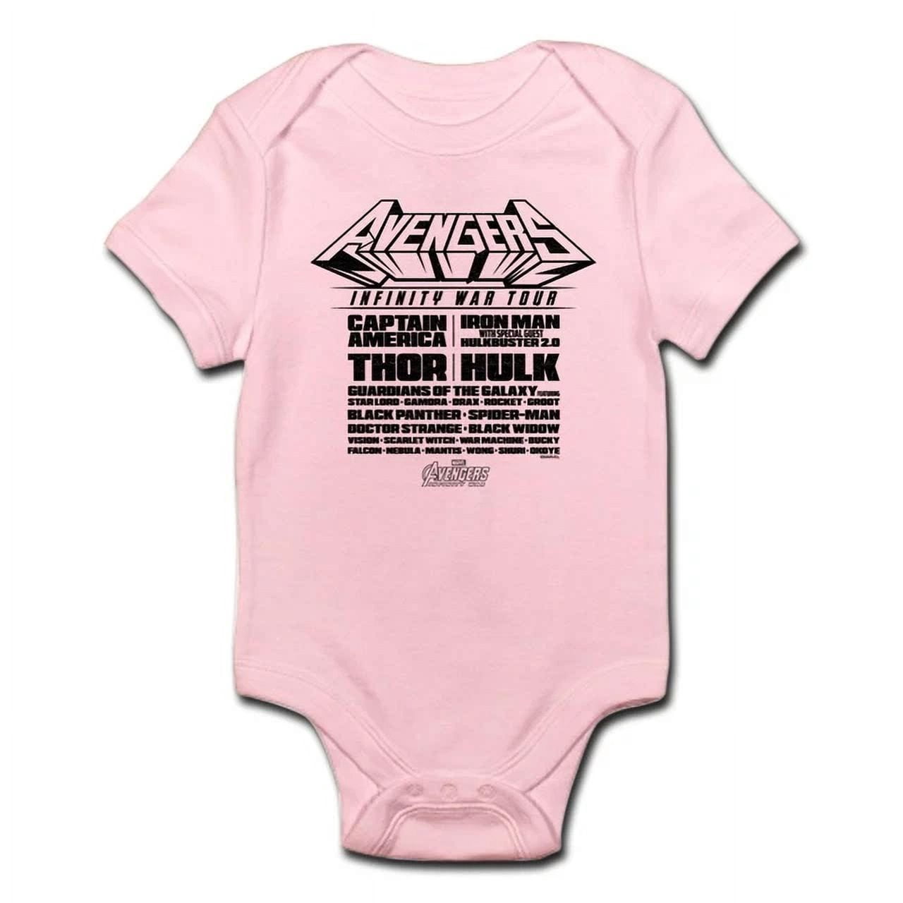 Baby Bodysuit BELLA CANVAS Avengers Infinity War Lineup Baby Bodysuit ...